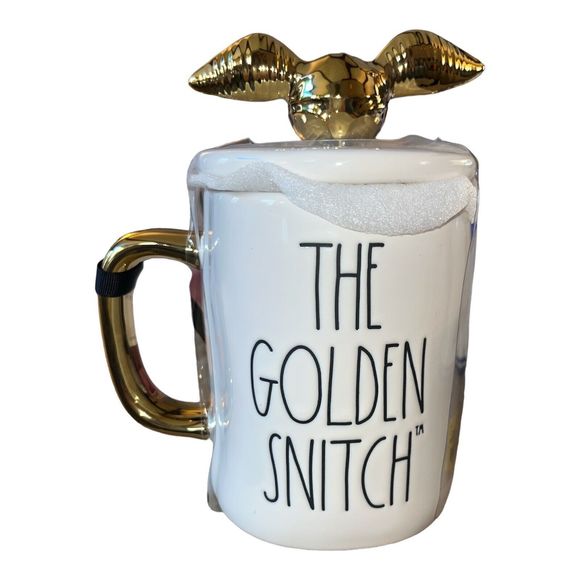 Rae Dunn | Dining | Rae Dunn X Harry Potter The Golden Snitch Mug W Lid ...